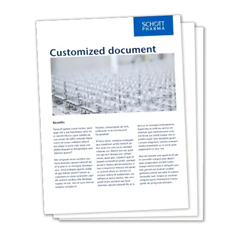 Packaging Dossiers I SCHOTT Pharma